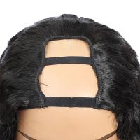 China Raw Indian Water Wave Curly U Part Wig with OEM ODM Service and 100% Top Human Hair for sale