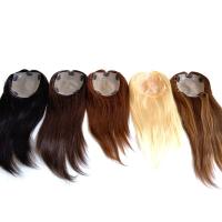 China Full Hand Made 2024 Trend Blonde Remy Wavy Curly European Human Hair Topper For Women for sale