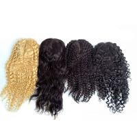 China Full Hand Made 2024 Trend Blonde Remy Wavy Curly European Human Hair Topper For Women for sale