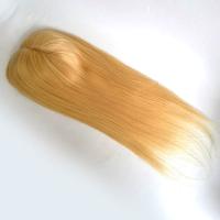 China Full Hand Made 2024 Trend Blonde Remy Wavy Curly European Human Hair Topper For Women for sale