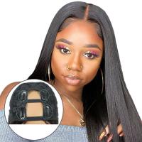 China Full Cuticle Brazilian Hair Preplucked U Part Wig with 180% Density in Bone Straight for sale