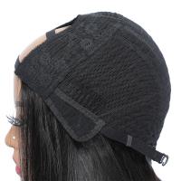 China Full Cuticle Brazilian Hair Preplucked U Part Wig with 180% Density in Bone Straight for sale