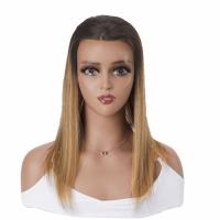 China 8-22 inches Length Hand-Tied Lace Front And Weft Hollow Net Brown Balayage Human Hair for sale