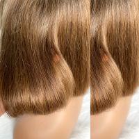 China Short Virgin Brazilian Human Hair Bob Wigs with Bangs Remy Hair Grade Average Size Cap for sale