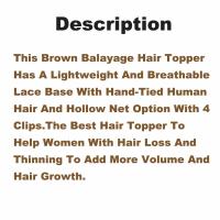 China 8-22 inches Length Hand-Tied Lace Front And Weft Hollow Net Brown Balayage Human Hair for sale