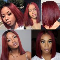 China 12a Double Drawn Short Bob Human Hair Wig Virgin Hair Yes Advantage Soft Shiny No Shedding No Tangle for sale
