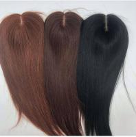 China Silk Base Human Hair Toppers Lace Toupee for Women Virgin Hair Straight Toppers for sale