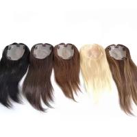 China 100% Human Hair Topper for Women Natural Silk Base Toupee in Straight Style for sale