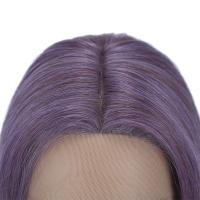 China Smoke Purple Color Straight Short Bob Wigs HD Lace Frontal Human Hair for Black Women for sale