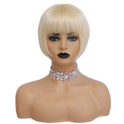 China Lace Front Wigs 613 Blond Color Peruvian Short Bob Human Hair Wigs for Black Women for sale