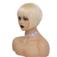 China Lace Front Wigs 613 Blond Color Peruvian Short Bob Human Hair Wigs for Black Women for sale
