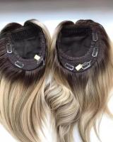 China 8-22 Inches Length Human Hair Topper with 120% Toupee Density OEM Silk for sale