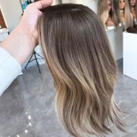 China 8-22 Inches Length Human Hair Topper with 120% Toupee Density OEM Silk for sale
