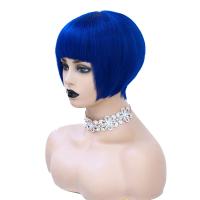 China Swiss Lace Base Material Remy Hair Virgin Silky Short Bob Cut Wigs For Women with 1 for sale