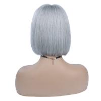 China Green Color Brazilian Human Hair Short Bob Wigs 10inch with Baby Hair and HD Lace Frontal for sale