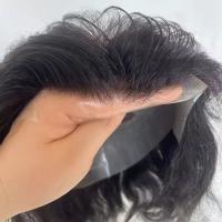 China Thin Skin Toupee For Men European Hair with Full Cuticle Aligned Hair for sale
