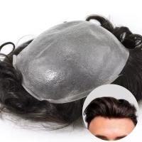China Thin Skin Toupee For Men European Hair with Full Cuticle Aligned Hair for sale