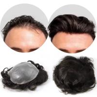 China Thin Skin Toupee For Men European Hair with Full Cuticle Aligned Hair for sale