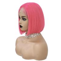 China Straight 10 Inch Lace Front Bob Wigs 250g-450g T Shape Virgin Human Hair with Baby Hair for sale