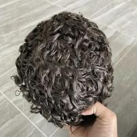 China Full Cuticle 100% Virgin Cuticle Aligned Hair Afro Toupee for Black Men for sale