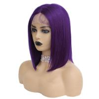 China 100% Human Hair Brazilian HD Lace Frontal 8A 10A 12A Short Green Bob Wig with Swiss Lace for sale