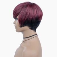 China 6inch Summer HD Swiss Lace Raw Virgin Human Hair Silky Straight Short Perruque Pixie Cut Wigs For Black Women for sale