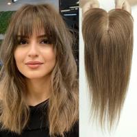 China Silk Base Clip In Topper 14 Inches 150% Density Natural Black/Dark Brown/Mocca Brown for sale