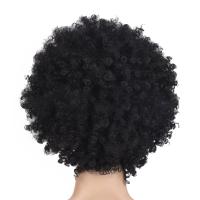 China Short Hair Curly Wavy Wig for Black Ladies Machine Made Remy Hair Pixie Wig for sale