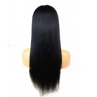 China Natural Unprocessed Silk Straight Full Hand Tied HD Full Swiss Lace Wig Length 10-24inch for sale