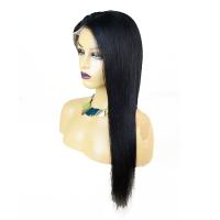 China Natural Unprocessed Silk Straight Full Hand Tied HD Full Swiss Lace Wig Length 10-24inch for sale