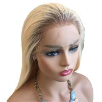China Soft and Shiny 613 Blonde Ombre Highlight Human Hair Hand Tied Wig for European Women for sale