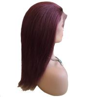 China 10-24inch Full Cuticle Natural Black Straight Full Lace Hand Made Human Remy Hair Wigs for sale