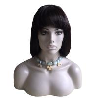 China Natural Black Raw Virgin Remy Full Lace Hand Tied Wigs with Hair Bangs Perruque Vendors for sale