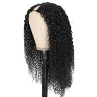 China 8-32inch V Part Wig Human Hair Raw Burmese Hair for Natural Hairline and Kinky Curly Look for sale