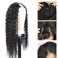 China Deep Wave Raw Curly Human Hair Wigs for Black Women Small/Large/Average Size 8-32inch for sale