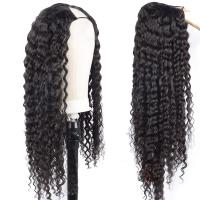 China Deep Wave Raw Curly Human Hair Wigs for Black Women Small/Large/Average Size 8-32inch for sale