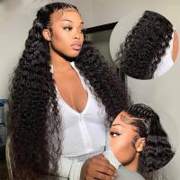 China Raw Indian Hair HD Lace Frontal Wigs 360 Lace Wigs for Black Women 10A 12A Curly for sale