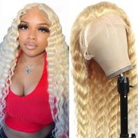 China Swiss Lace Deep Wave Transparent Lace Frontal Wigs for Light Brown Lace Base Material for sale