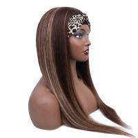China 100% Top Human Hair Brazilian Hair Highlight Headband Glueless Wig P4/27 For Black Women for sale
