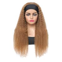 China Real Human Hair Jerry Curly Half Wig With Headband for Afro Girls Hairstyle 10-30inch for sale