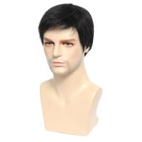 China 360 Natural Pre Pluck Short Closure Men's Wig Soft and Shiny Full Cuticle Advantage for sale