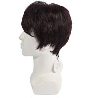 China 360 Natural Pre Pluck Short Closure Men's Wig Soft and Shiny Full Cuticle Advantage for sale