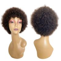 China Raw Indian Human Hair Cuticle Aligned Pixie Cut Afro Curly Wigs GS Supplies 250g-450g for sale