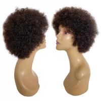 China Raw Indian Human Hair Cuticle Aligned Pixie Cut Afro Curly Wigs GS Supplies 250g-450g for sale