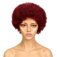China Raw Indian Human Hair Cuticle Aligned Pixie Cut Afro Curly Wigs GS Supplies 250g-450g for sale