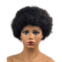 China Raw Indian Human Hair Cuticle Aligned Pixie Cut Afro Curly Wigs GS Supplies 250g-450g for sale