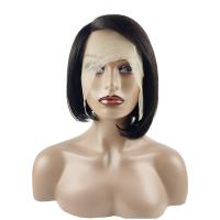 China Long Vietnamese Raw Virgin HD 13x1 T Part Lace Front Pixie Cut Human Hair Wigs Ombre Brown for sale