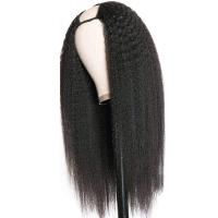 China Virgin Hair Advantage Kinky Straight Human Hair Glueless U Part Wig for Bulk Purchase for sale