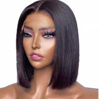 China Experience Luxury with 8inch Double Drawn Brazilian Straight Full Lace Front Bob Wigs for sale