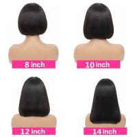 China Experience Luxury with 8inch Double Drawn Brazilian Straight Full Lace Front Bob Wigs for sale